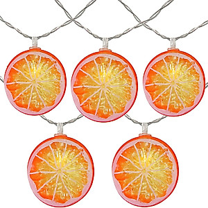 LEKIBOP Fruit String Lights Battery Powered Indoor Outdoor Lighting Lamp Strawberry/Grape/Watermelon/Lemon/Banana for Wedding Home Birthday Garden Yard Patio Party Decorations (Orange Lemon)