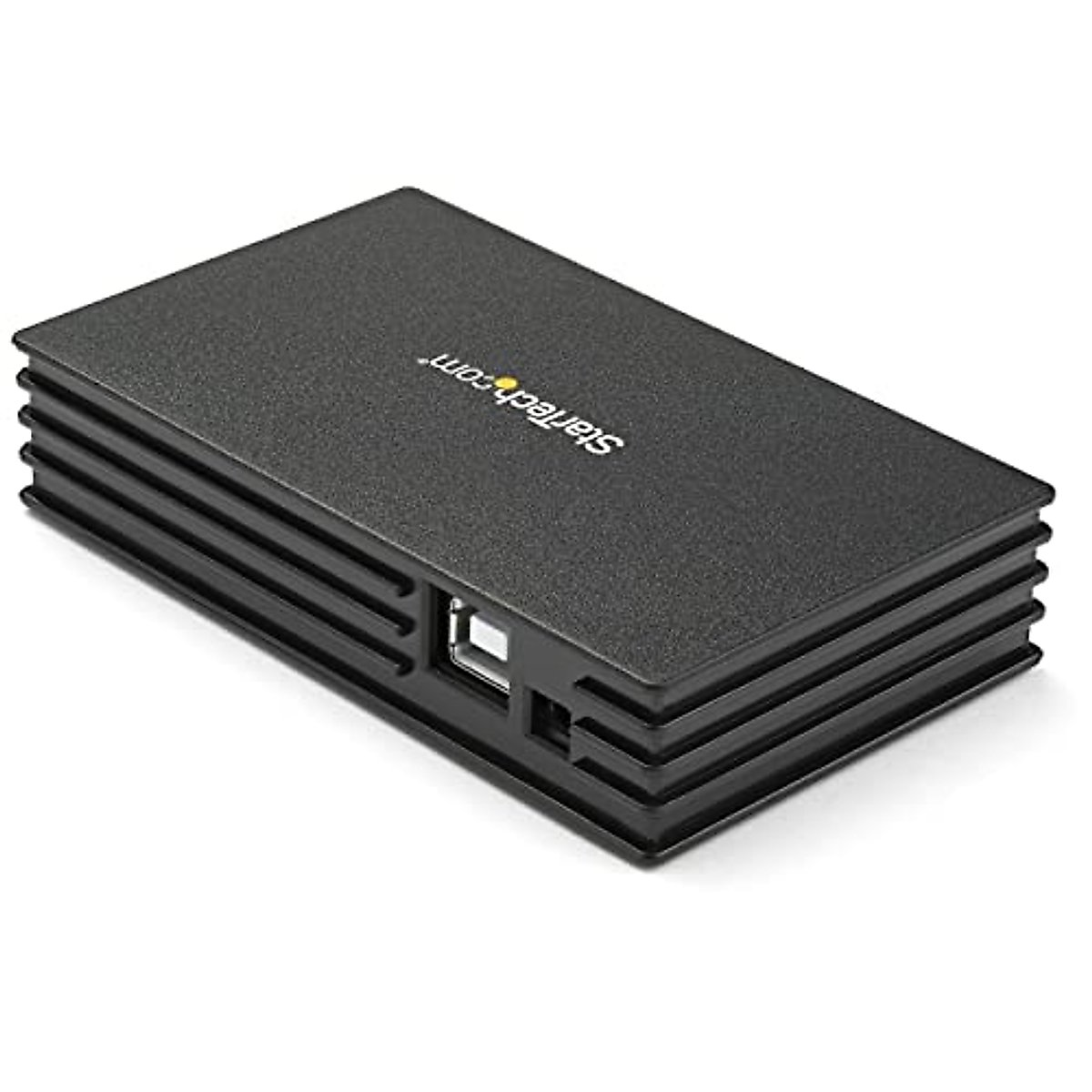 StarTech.com 4 Port Compact Black USB 2.0 Hub - Bus-powered or with Included Power Adapter - Portable Mac/PC laptop hub, TAA (ST4202USB)