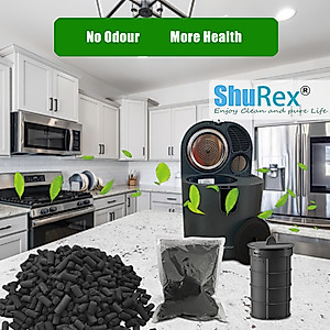 Shurex Odor Absorbing Filter Refills for Vitamix Eco 5 FoodCycler Food Waste Reducer, Replacement Activated Carbon for Vitamix Eco 5 Foodcycler Replacement Filters