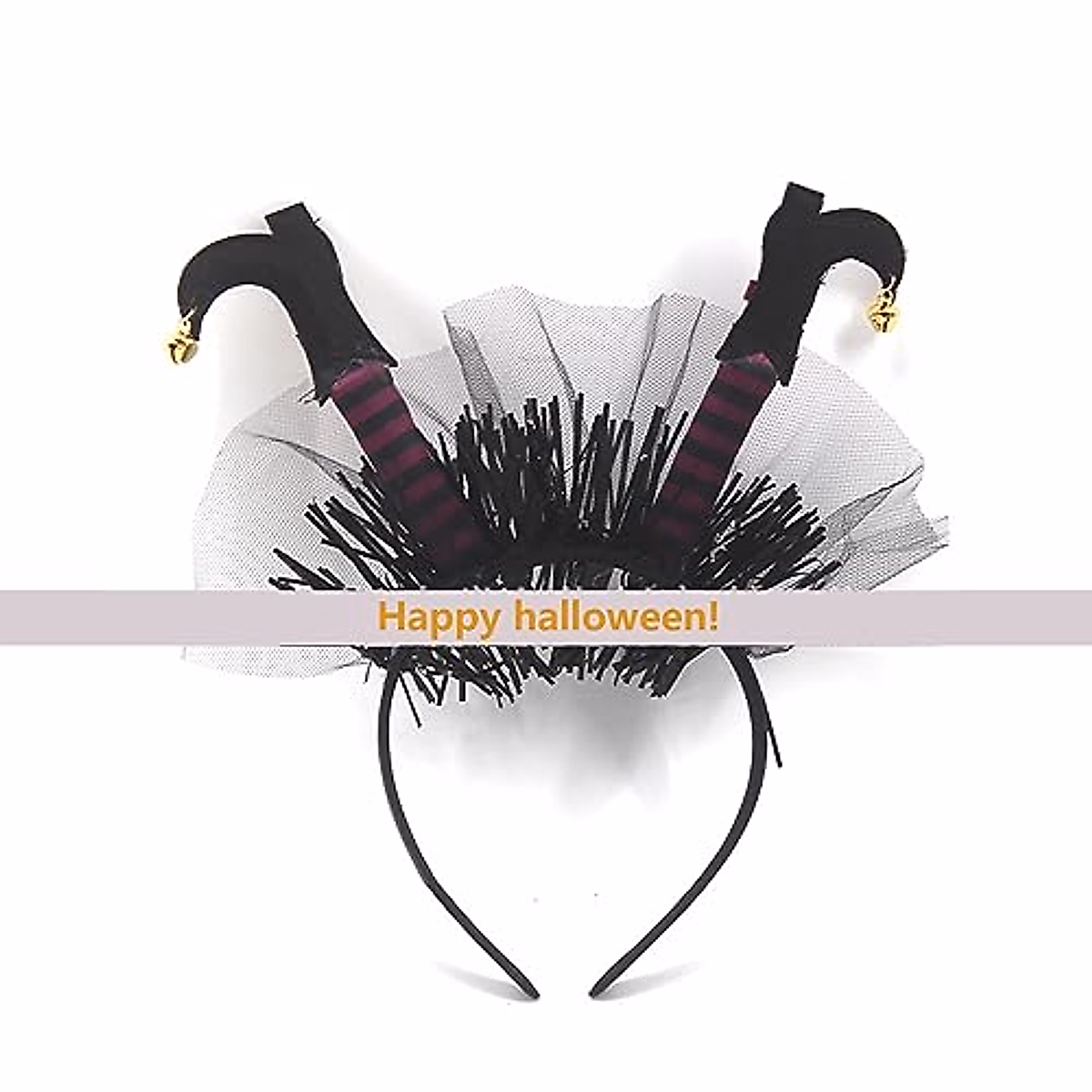 MOHYS Halloween Headband Witch Legs HeadBand for Funny Halloween Party Cosplay Decoration Hair Accessories Dress Up(Purple)