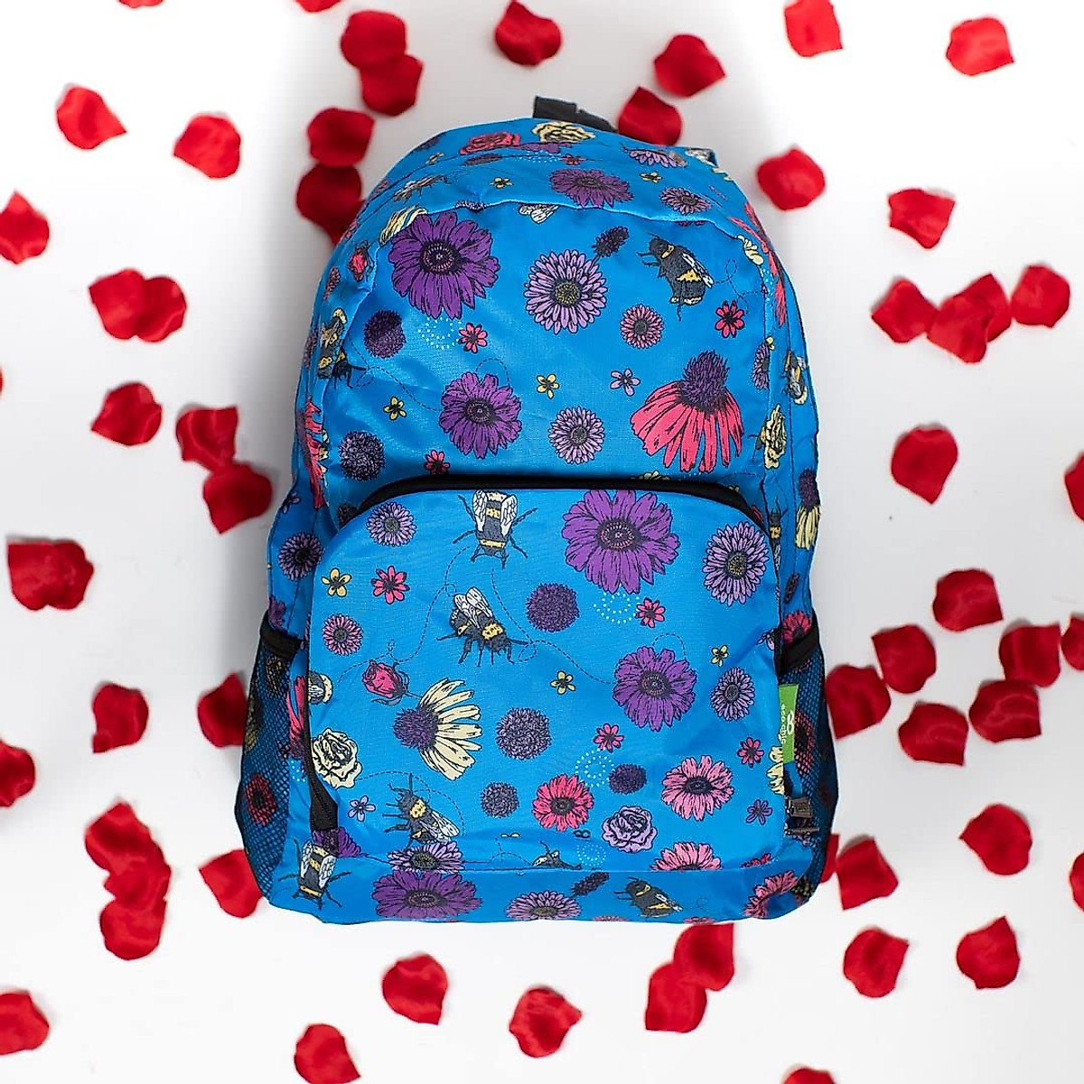 ECO CHIC Lightweight Foldable Backpack (Sea Creatures Blue)