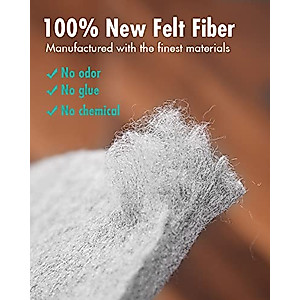 Non Slip Rug Pad Rug Gripper - 2x3 Feet 1/4” Extra Thick Felt Under Rug for Area Rugs and Hardwood Floors,Super Cushioned Carpet Non Skid Padding