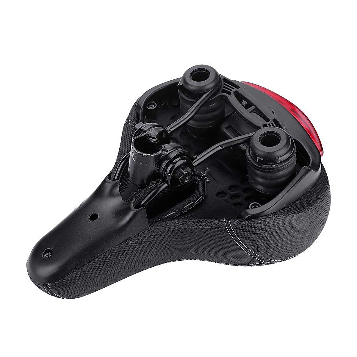 Qiter Bike Saddle, Mountain Road Bike Soft Seat Saddle with Tail Light Replacement Bicycle Accessories