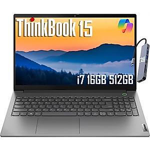 Lenovo ThinkBook 15 Gen 2 are 15.6" FHD (Intel Quad Core i7-1165G7, 16GB RAM, 512GB PCIe SSD) IPS Business Laptop, Backlit Keyboard, Fingerprint Reader, Thunderbolt 4, IST SD Card, Windows 10 Pro