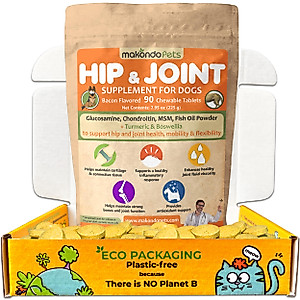 Joint Supplement for Dogs | 90 Turmeric for Dogs Chews Plus Fish Oil, Glucosamine for Dogs Chondroitin, MSM + Vitamin C for Dogs | Dog Hip and Joint Supplement Dogs Mobility Support & Dog Pain Relief