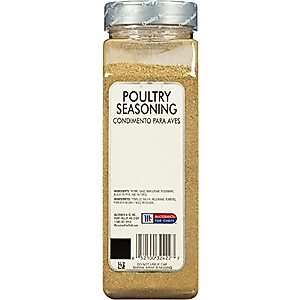 McCormick Culinary Poultry Seasoning, 12 oz - One 12 Ounce Container of Poultry Seasoning Spice with No MSG for Chicken Turkey, Stuffing and Casserole Recipes