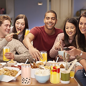 2Pack 16OZ Glass Cups with Lids and Straws ，Smoothie Cup Glass Tumbler with Straw and Lid,Iced Coffee Cup with Lids and Glass Straws ，for Coffee Bar Accessories，Juice, Boba, Smoothie, Tea, Kombucha