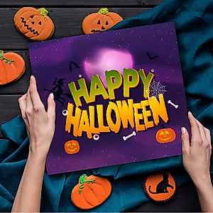 DTESL Halloween card，with firework light and music, 3D pop-up halloween card for Kids, Friend, Boyfriend, Girlfriend, Husband, Him, Women，Halloween Holiday Cards (Purple)