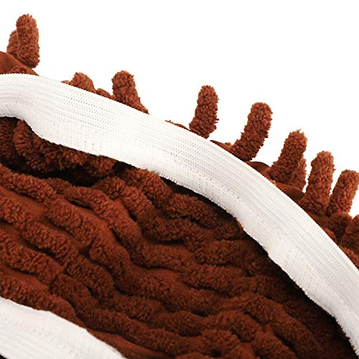 Mop Slippers Shoes Cover, 10Pcs Chenille Mop Slippers Multifunction Floor Cleaning Shoes Dust Cleaner Accessory(Tan)