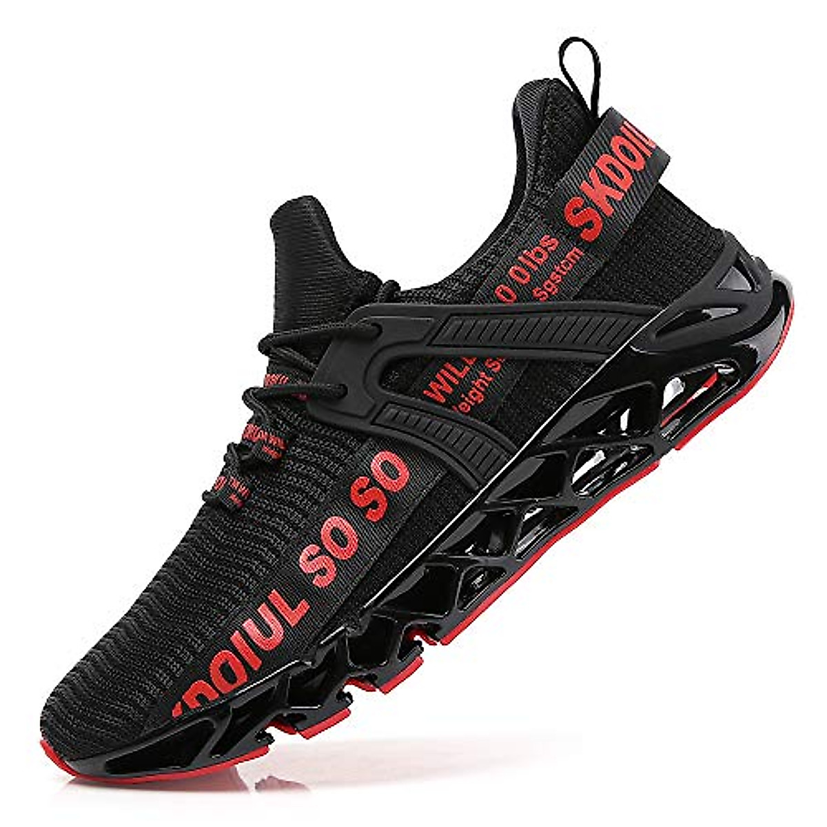 TSIODFO Sneakers for Men Sport Running Shoes Athletic Tennis Walking Shoes Fashion Jogging Sneaker Black red Size 12