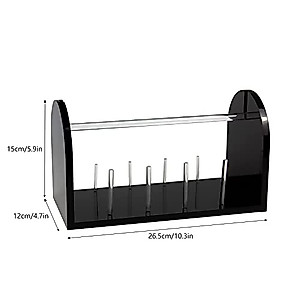 KVMORZE Acrylic Spools Holder, Yarn Ball Holder, Embroidery Thread Spool Holder Suitable for Beginners, Adults, Thread Rack Organizer for Weaving Cord and Sewing Threads, 10.3x4.7x6.3in (Black)