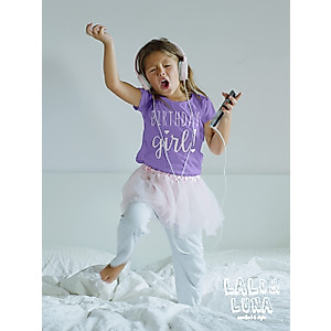 Happy Birthday T-Shirt (Girls 1 to 12) Sassy Kids Party Tee - Sweet Baby/Toddler Outfit (18M Purple Heather - Short Sleeve)