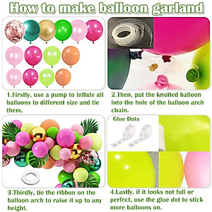 Tropical Luau Balloons Arch Garland Kit Luau Party Decorations with Palm Leaves Flamingo Palm Tree Aloha Foil Balloon Coconut Balloons Set for Tropical Hawaiian Aloha Luau Flamingo Party (Aloha-A)