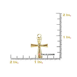 The Men's Jewelry Store (Unisex Jewelry) 10k Yellow Gold Memorial Cross Cremation Urn Ash Holder Keepsake Pendant