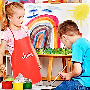 Sintege 12 Colors Artists Fabric Aprons with Iron on Vinyl Letters Disposable Paint Aprons Bulk Artist Fabric Apron Art Smock for Kitchen Classroom Party Crafts Activity(12 Pcs)