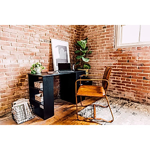 OneSpace Monroe 3 Shelve Computer Desk, Black