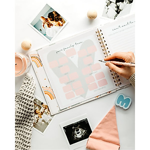 Lamare Baby’s First Year Book - Baby Memory Book for Girls to Document, Cherish Moments Baby First Year Baby Keepsake Book, Baby First Year Photo Album with Pocket for Modern Families | Size 9.5x9"