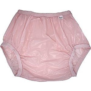 Protex Plastic Pants - Adult Diaper Cover with Covered Elastics (Medium, Pink)