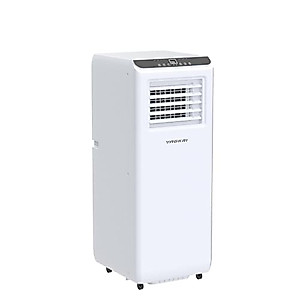 VAGKRI Portable Air Conditioners 8000 BTU 3-in-1 AC Unit with Fan & Dehumidifier, Cools up to 150 sq. ft. with Side Handles & Casters, LED Display Full-Function, Remote Control