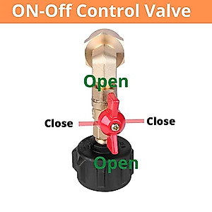 QCC1 Propane Refill Elbow Adapter for Small Propane Tanks, 90 Degrees Propane Refill Adapter Coupler with ON-Off Control Valve LP Gas Refill Fits for Camping Grill, BBQ Party 1 LB Tank Cylinder