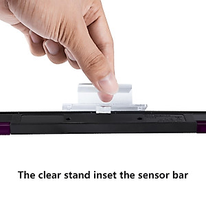 Aokin Sensor Bar for Wii, Replacement Wired Infrared Ray Sensor Bar for Nintendo Wii and Wii U Console, includes Clear Stand