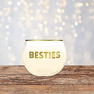 Santa Barbara Design Studio Sippin' Pretty Roly Poly Cocktail Glass, 13-Ounce, Besties