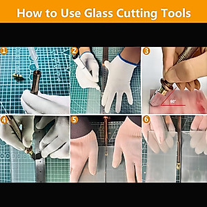 Glass Cutting Tool- 3-23mm Cutting Range- Glass Cutter with Carbide Tip, Anti-Slip Handle, and Auto-Oil System for Thick Glass/Tile/Mirror/Mosaic