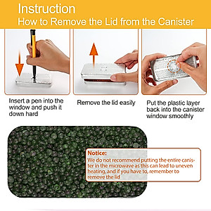4 Packs 40Gram Indicating Silica Gel Desiccant Canister (Orange to Dark Green), Reusable Dehumidifier Desiccant, Moisture Absorbing, No Cobalt II Chloride