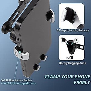 Optukeop Phone Mount for Tesla Model Y/3/X/S [Ultra Stable&Never Fall] Hands Free Car Phone Holder for 4-6.9" Phones, Angle Length Adjustable Arm Cell Phone Holder Car, Tesla Model Y 3 Accessories