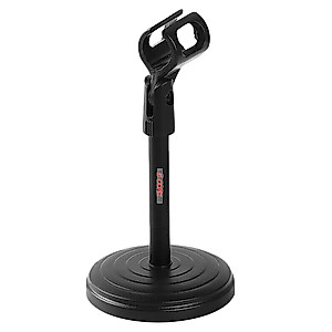 5 Core Desk Microphone Stand • Angle Adjustable Desktop Mic Stand • Table Mic Holder with Universal Mic Clip MS RBS