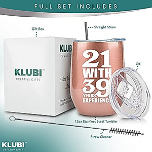 60th Birthday Gifts for Women – 12oz Wine Tumbler Mug – Turning 60, Funny, Unique Gift Idea for Her, Mom