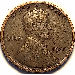 1920 P Lincoln Wheat Cent Penny Seller Very Good