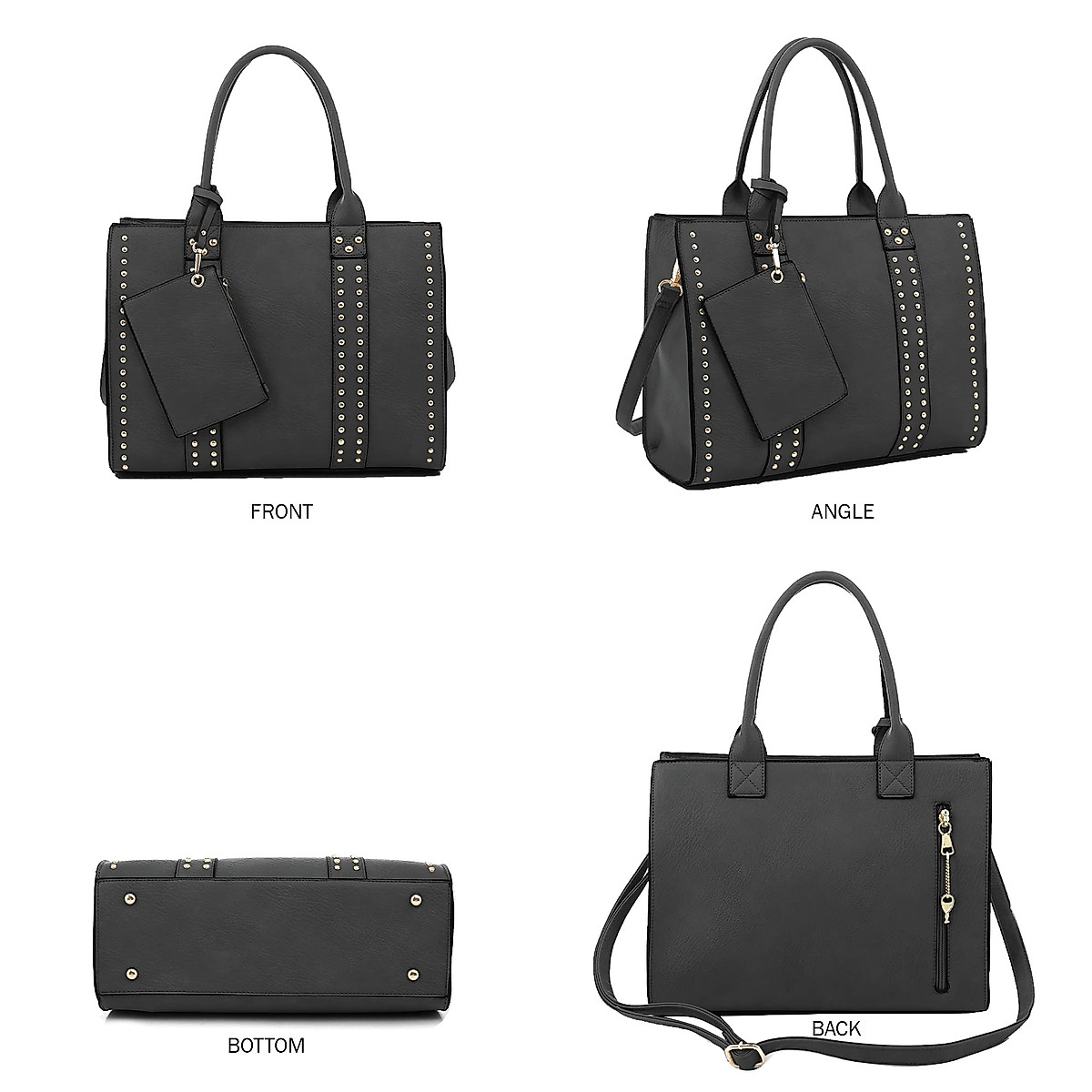 JESSIE & JAMES Concealed Carry Satchel Purse, Top Handle CCW Handbag with Shoulder Strap