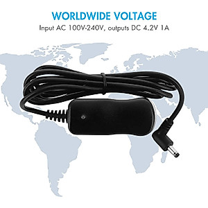 Tenergy 4.2V 1A Battery Charger with DC 4017 4.0x1.7 Connector, for 3.7V Li-ion 1S Rechargeable Battery