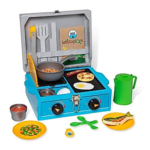 Melissa & Doug Let’s Explore Camp Stove Play Set – 24 Pieces - FSC Certified