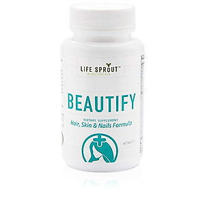Life Sprout Bioceuticals Beautify with 5000 mcg of Biotin, to Promote Healthy, Strong and Beautiful Hair, Skin and Nails - 60 Tablets