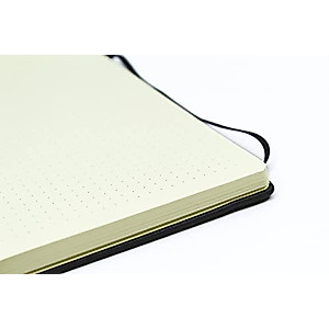 Silvine A4 Executive Hardback Notebook/Journal Black. 160 Dotted Pages of 90gsm Premium Ivory Paper