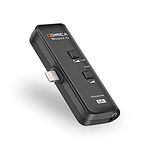 COMICA BoomX-DMI RX Professional Receiver for BoomX-D 2.4G Wireless Lavalier Microphone System,Perfect for YouTube, Facebook Live Stream etc (1Receiver)