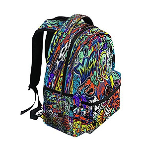 xigua Backpack for Boys & Girls, Street Style Graffiti Backpack for School & Travel Backpacks#-213