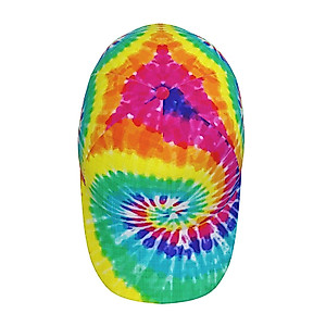 BCQJNB Tie Dye Rainbow Baseball Cap Snapback Hats Adjustable Trucker Hat for Men Women