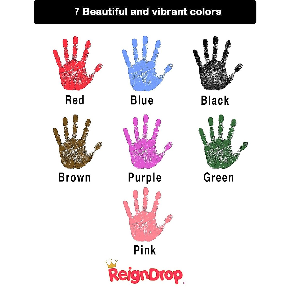 Inkless Large Clean Touch Ink Pad Kit for Baby Footprint, Handprint & Pet Paw Print - No Ink Mess, Clear Print, Smudge Resistant, Long Lasting, Baby Safe, Includes 2 Cardstock(Clean-Touch - Black)