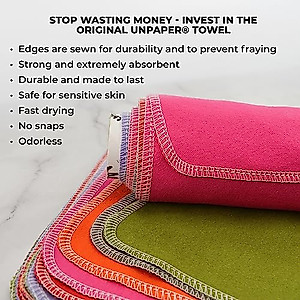 Marley's Monsters UNpaper Towels - 12 count roll, Reusable Paper Towels Cotton, Tree Free (Surprise Print)