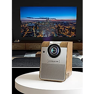 FZZDP Full Led Projector 6500 Lumens Compatible USB 1080p Portable Cinema Proyector Beamer ( Size : Basic - H96 MAX )