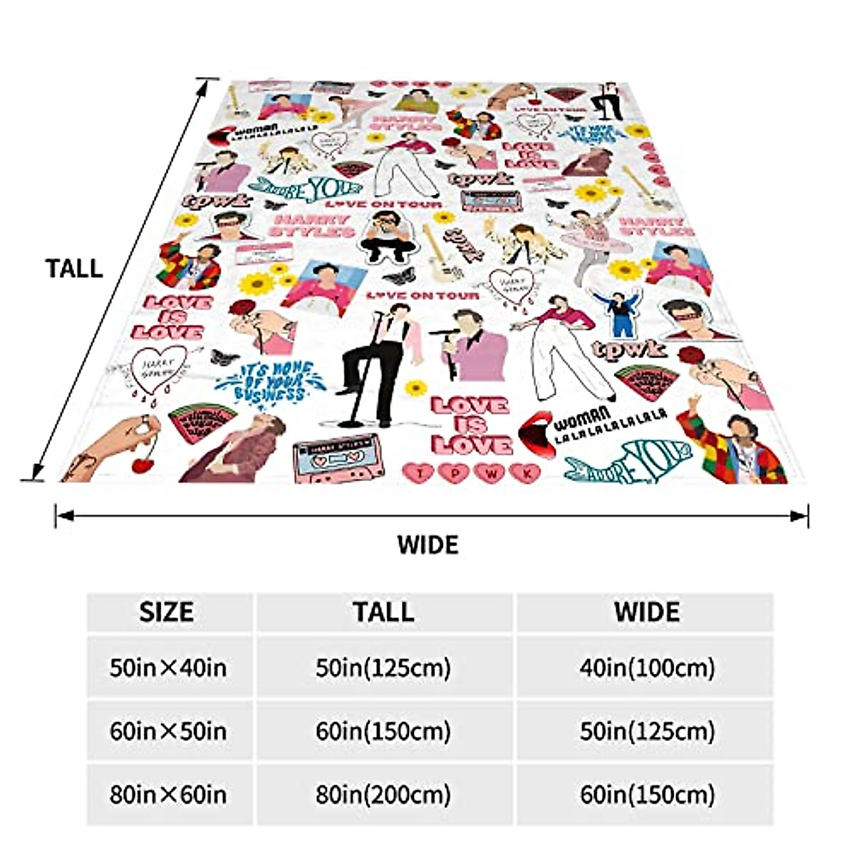 Funny Throw Blanket Ultra-Soft Flannel Blankets 60''x50'' for Sofa Bedding Living Room Gifts for Women Men Teens Adults -2