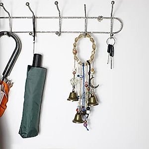 Witch Bells for Door Knob for Protection Wiccan Runes Witchy Things Wall Witchcraft Decor Pagan Home Brass Bells Hanging Altar Supplies