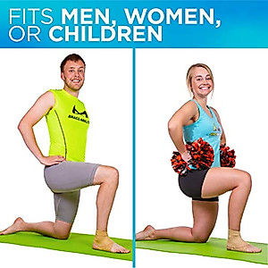 BraceAbility Elastic Ankle Brace | Foot Arch Support Sleeve for Gymnastics, Dance, Ballet, Cheerleading, Tumbling, Yoga, Pilates, Exercise to Prevent Ankle Sprain, Twisting & Swelling (Medium)