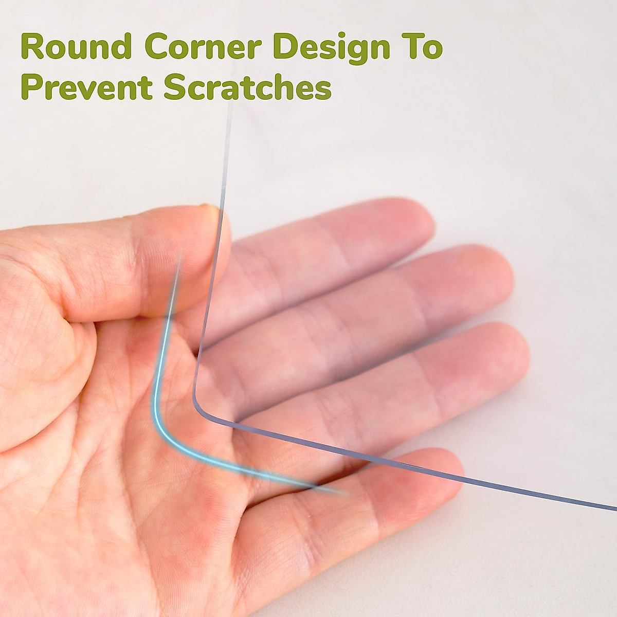 Eisdroma 14 x 24 Inch Clear Table Cover Protector, Clear Desk Mat, Clear Table Protector, 1.5mm Thick Plastic Table Cover, Vinyl Table Protector, Clear Desk Pad, Desk Mats on Top of Desks