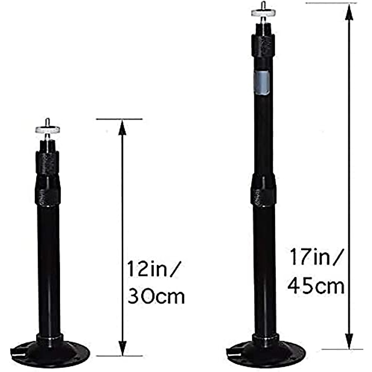 Universal Projector Mount Projector Ceiling Mount 12-17 in Adjustable Height 360° Rotation Stainless Aluminium Alloy Cable Management Projector Wall Mount for Mini Projector Video CCTV DVR Camera