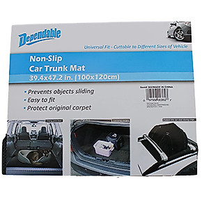 Dependable Industries Premium Non-Slip Car Trunk Mat Cargo Liner Universal Cut-to-Fit Protects Against Dirt Size 39" x 47"