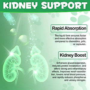 Liver Support for Dogs, Liver and Kidney Support for Dogs with Natural Herbal Extract Helps Balance Dogs Liver & Kidneys Health, Pet Supplement - Liver Support Drops to Improve Dog Energy - 2 fl.oz